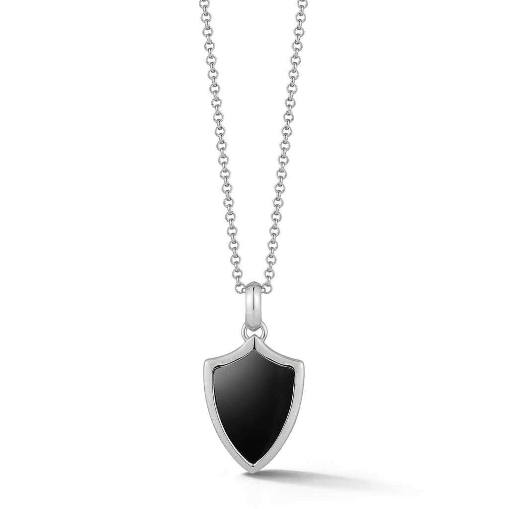 Onyx Shield Necklace – MATEO
